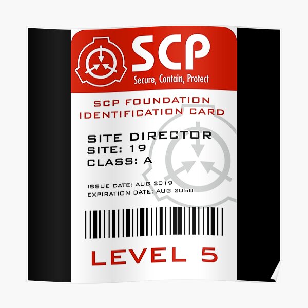 "SCP-Foundation-Site-Director-Badge-Greeting-Card" Poster for Sale by ...