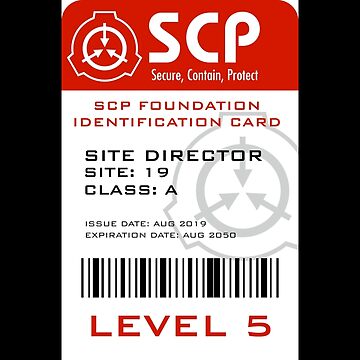 "SCP-Foundation-Site-Director-Badge-Greeting-Card" Essential T-Shirt ...