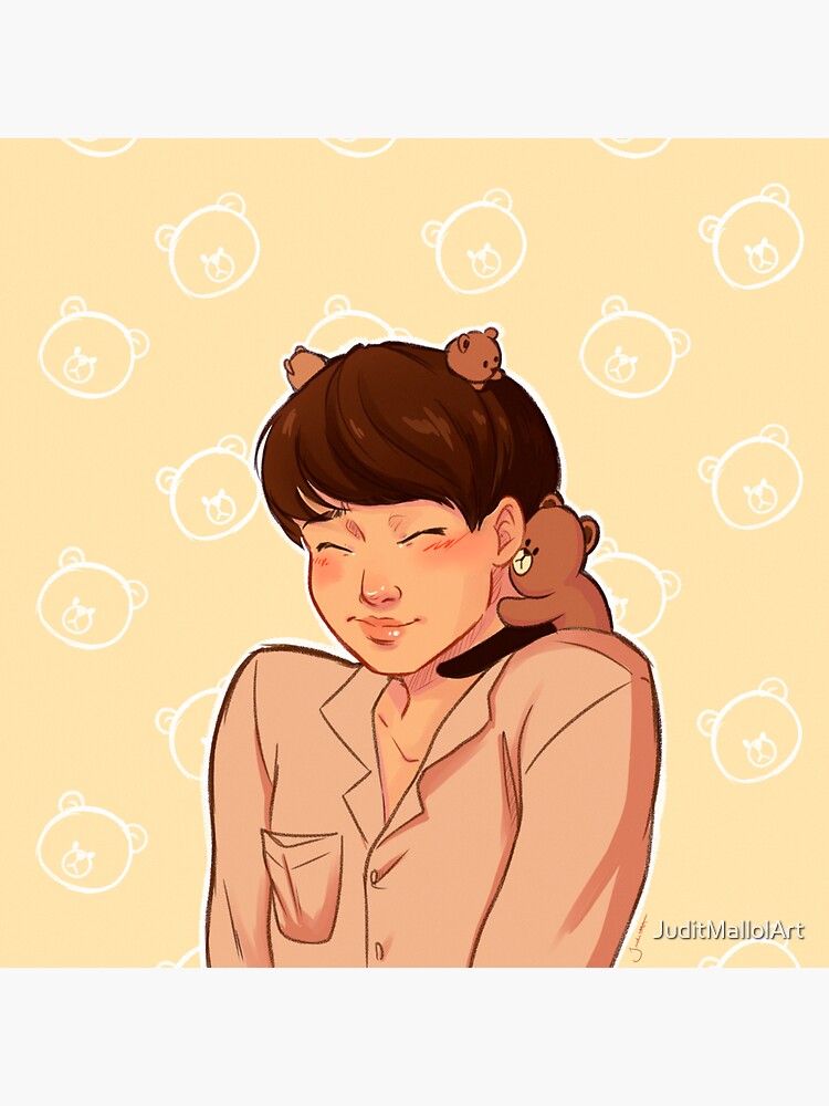 "NINI" Sticker by JuditMallolArt | Redbubble