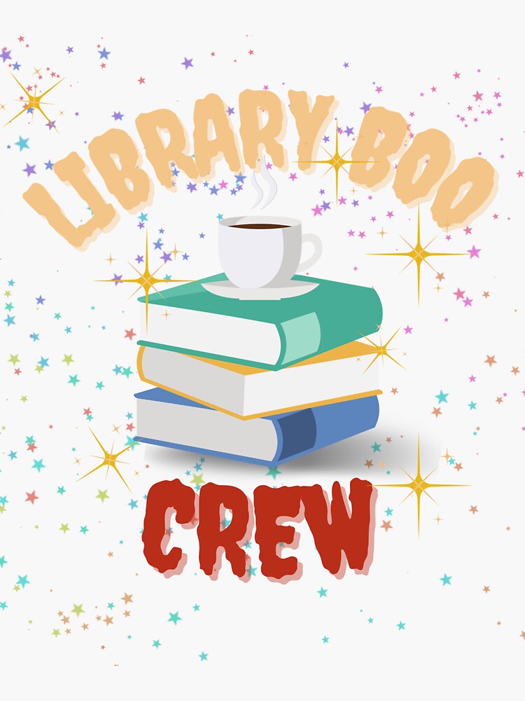 "Library boo crew " Sticker for Sale by Abhishek079 | Redbubble