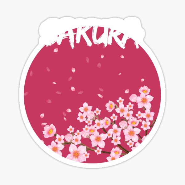Sakura Japanese Purple Sakura Cherry Blossom Flower Sticker For Sale By Greenx1 Redbubble