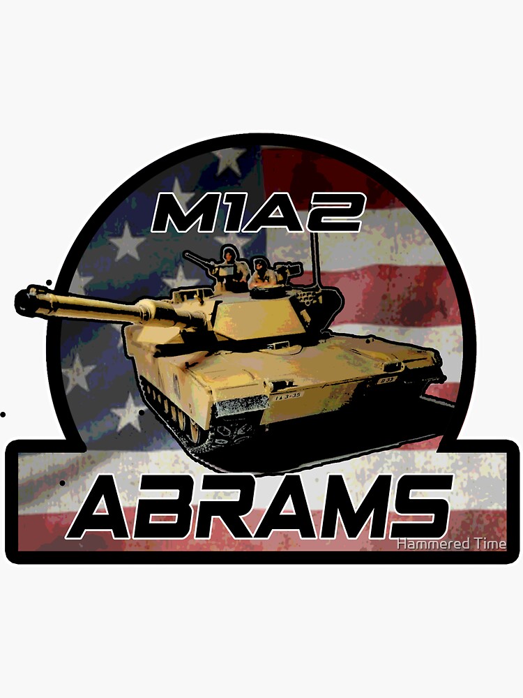 "M1A2 Abrams tank Stars and stripes logo" Sticker for Sale by ...