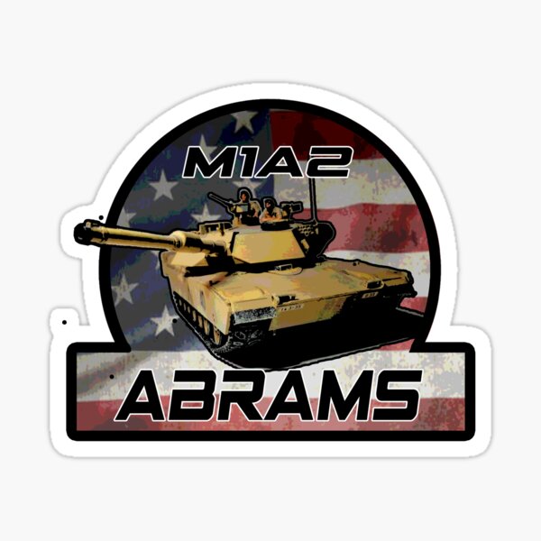 "M1A2 Abrams tank Stars and stripes logo" Sticker for Sale by ...