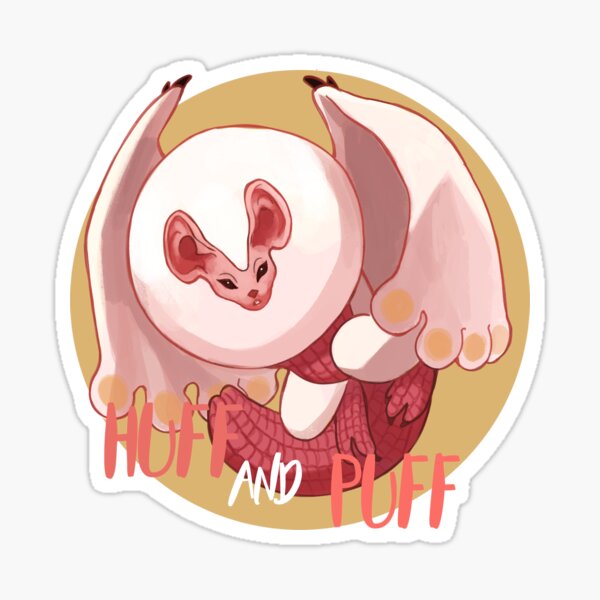 "Huff and Puff - Paolumu" Sticker for Sale by Lambyrinth | Redbubble