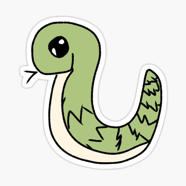 "Cute Green Snake" Sticker for Sale by HowlerD0GG | Redbubble
