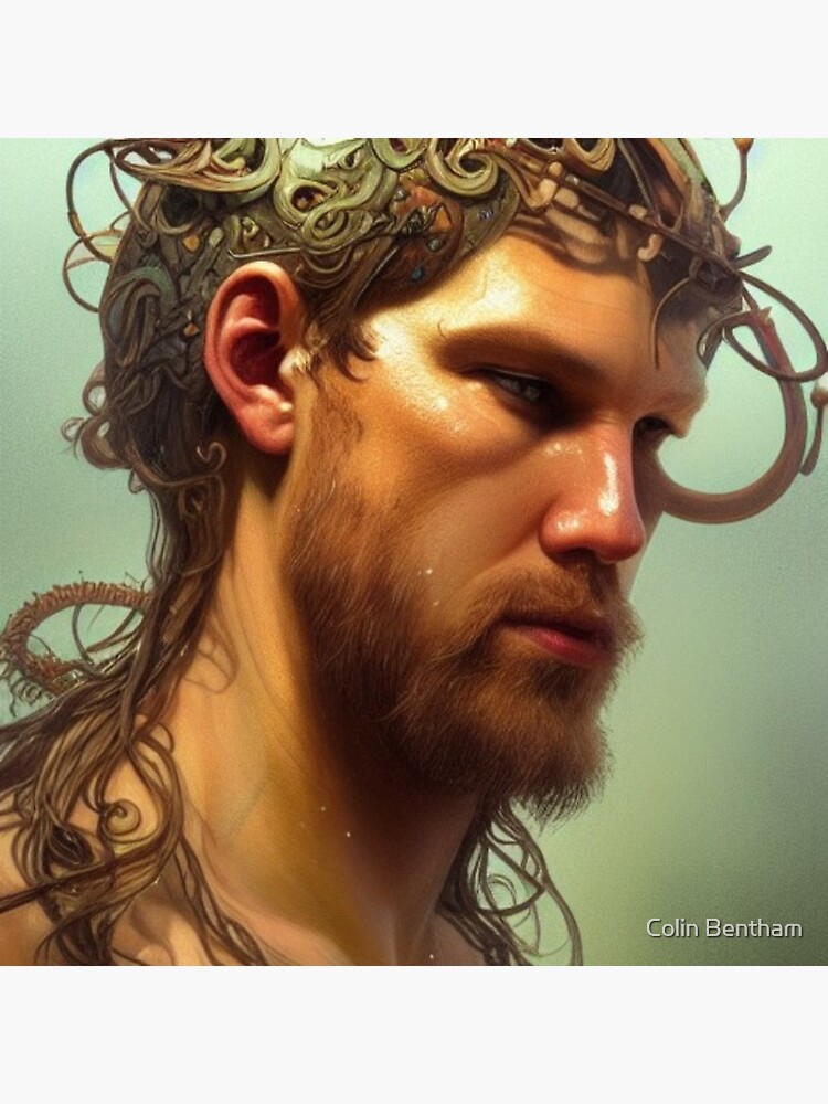 "Celtic Fish God" Sticker for Sale by Colin-Bentham | Redbubble