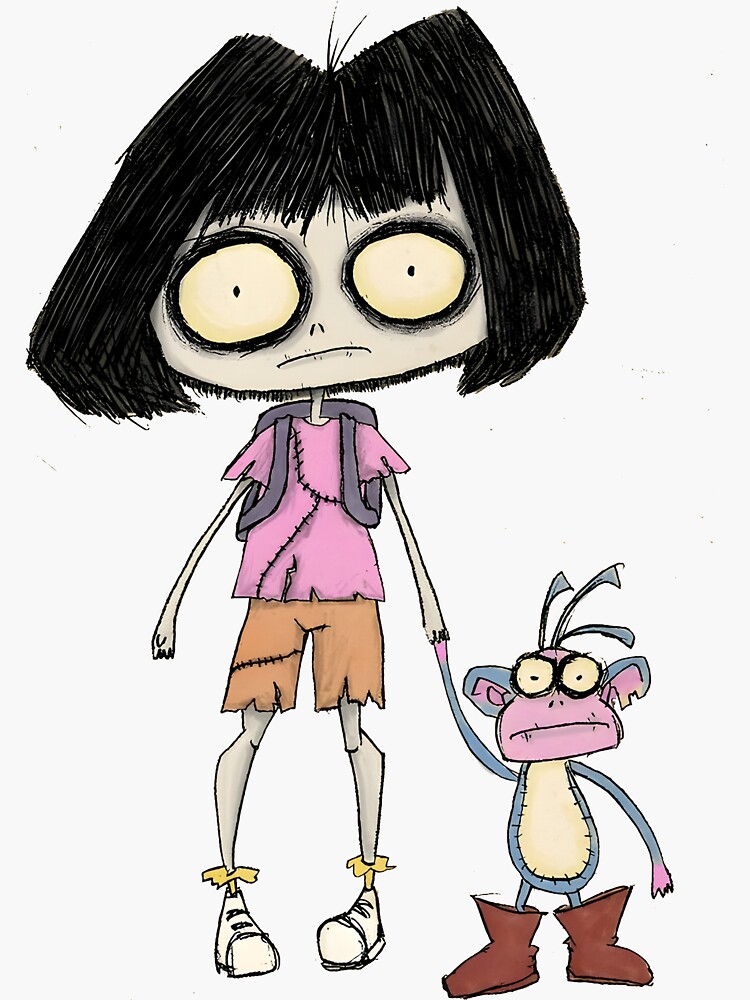 "Creepy Bald Dora" Sticker for Sale by HeinoStadler | Redbubble