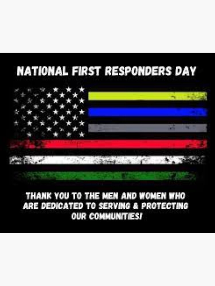 "National First Responders Day Stickers, T-shirts, Mugs, Postcards ...