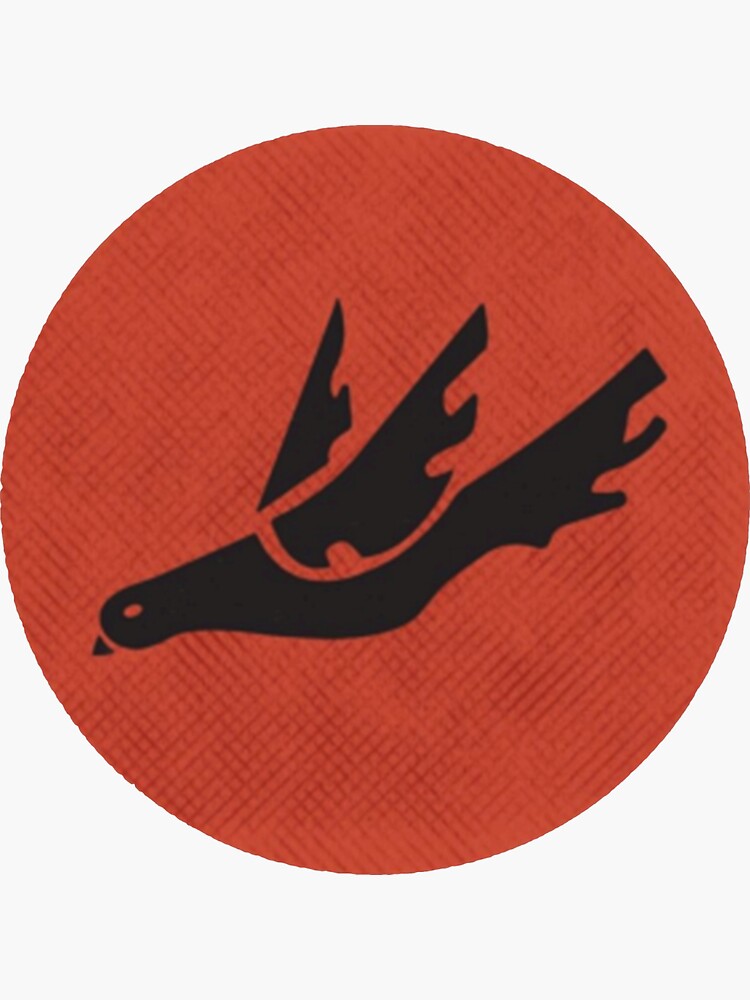 "Thursday band dove logo (orange circle)" Sticker for Sale by RAELYNN ...