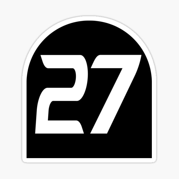 "Number 27" Sticker for Sale by NumbersFort | Redbubble