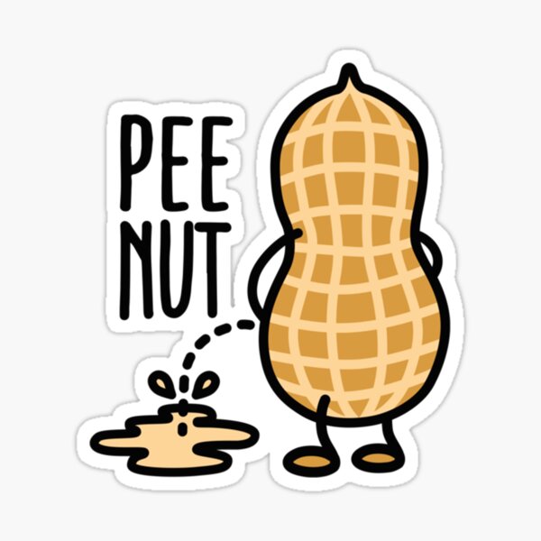 "Pee-nut peenut peanut " Sticker for Sale by ringeGeek | Redbubble