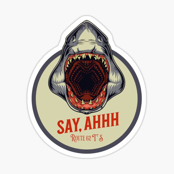 " Open wide Say Ahhh." Sticker for Sale by AfricaSkyBlue | Redbubble