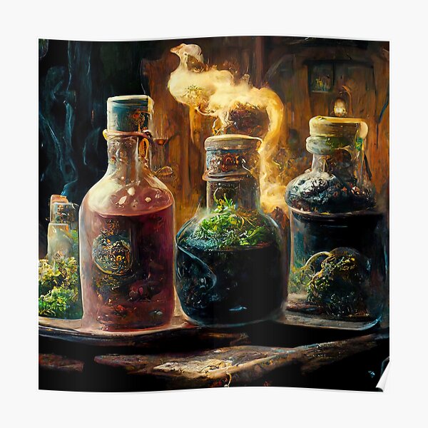 "The Whimsical Fantasy Potions Concept Art" Poster for Sale by Solemny ...