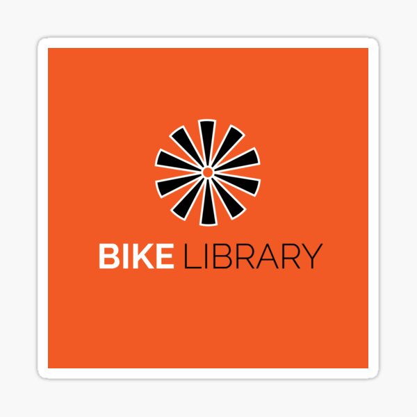 "BIKE LIBRARY" Sticker for Sale by MENA-STORE | Redbubble