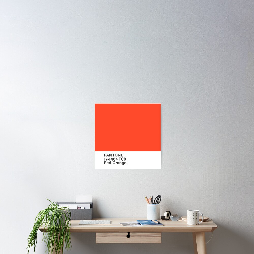 "pantone 17-1464 TCX Red Orange" Poster for Sale by princessmi-com ...