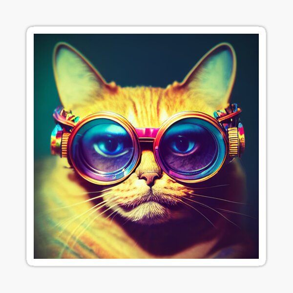 "Steampunk cat 2" Sticker for Sale by KreaKat | Redbubble