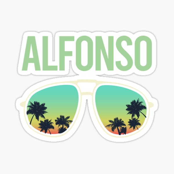 "Cool Glasses Alfonso" Sticker for Sale by WilliamGay320 | Redbubble
