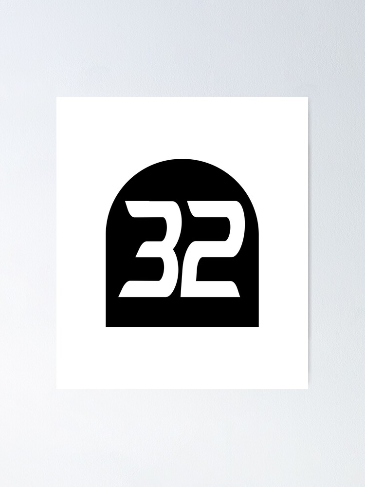 "Number 32" Poster for Sale by NumbersFort | Redbubble