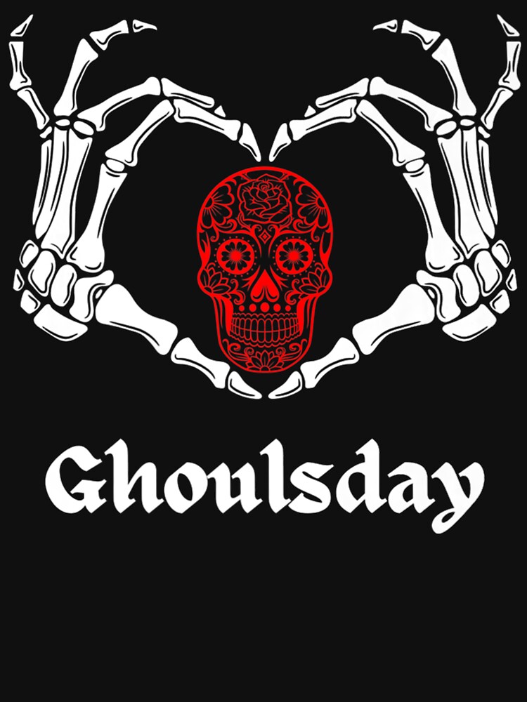 "Skeleton Hand Holding Skull Dance Graphic" T-shirt for Sale by ...