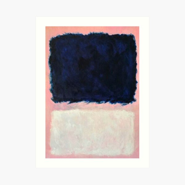 "Mark Rothko, pink ,dark blue, white, mark rothko painting , artwork by ...