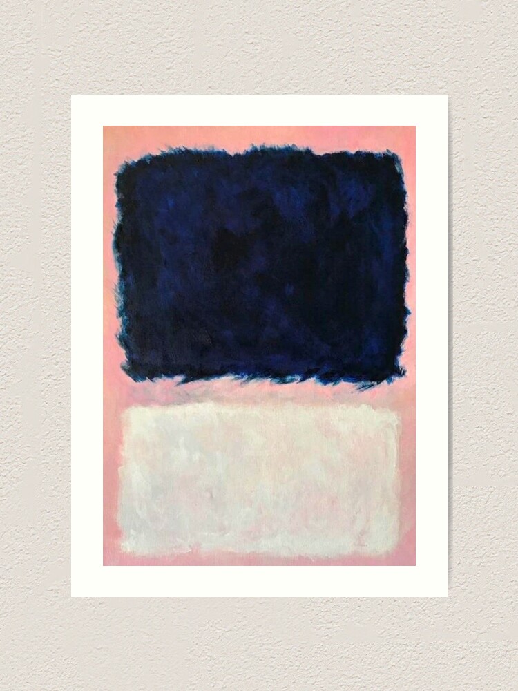 "Mark Rothko, pink ,dark blue, white, mark rothko painting , artwork by ...