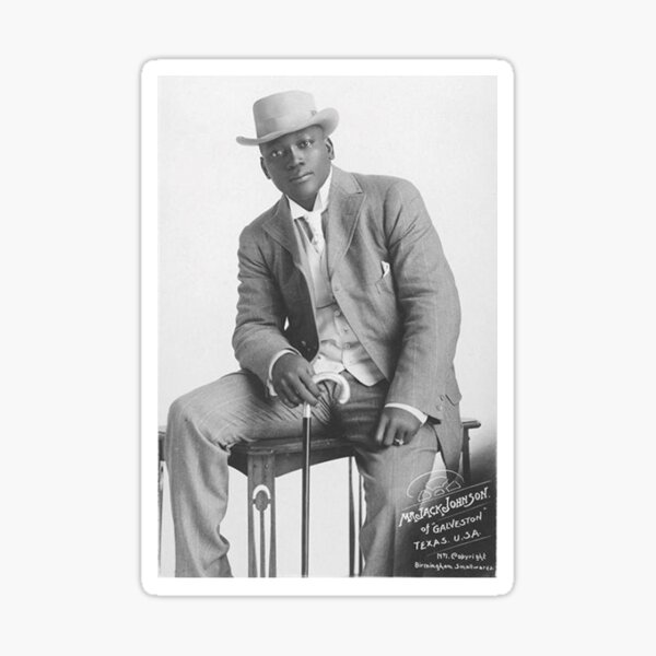 "Jack Johnson the "Galveston Giant"" Sticker for Sale by savethetshirt ...