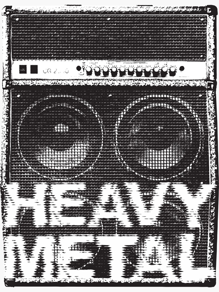 "Heavy Metal Sticker" Sticker for Sale by Mumbleshawkins | Redbubble