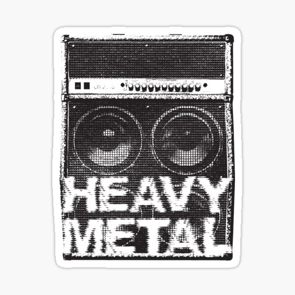 "Heavy Metal Sticker" Sticker for Sale by Mumbleshawkins | Redbubble