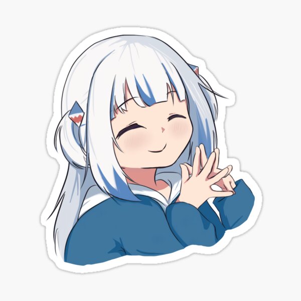 "Gawr Gura" Sticker for Sale by Michrob | Redbubble