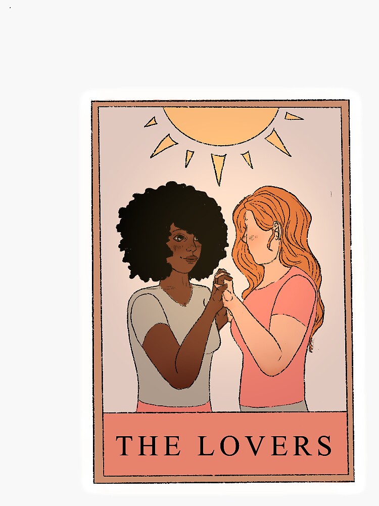 "Wlw the lovers tarot card | 2" Sticker for Sale by StreamyTarot | Redbubble