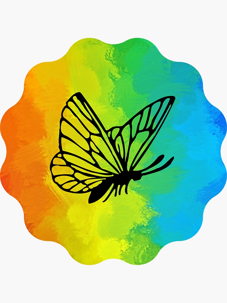 "buterfly color" Sticker for Sale by KrzysztofDropin | Redbubble