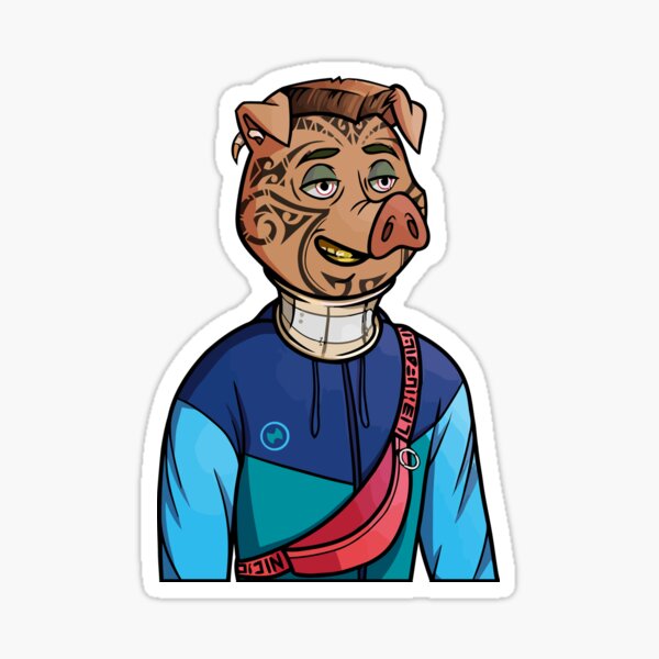 "Pig" Sticker for Sale by jyotika3737 | Redbubble