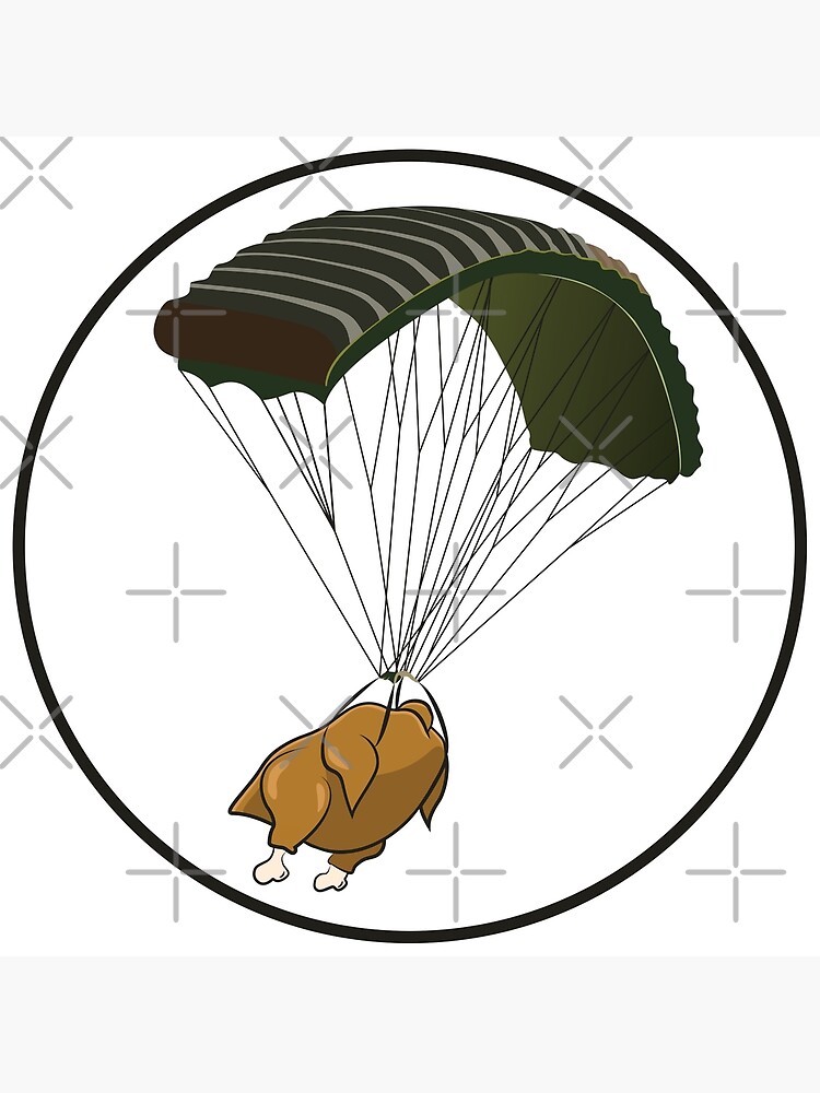 "Chicken Dinner parachute" Poster for Sale by Joshenaniganss | Redbubble