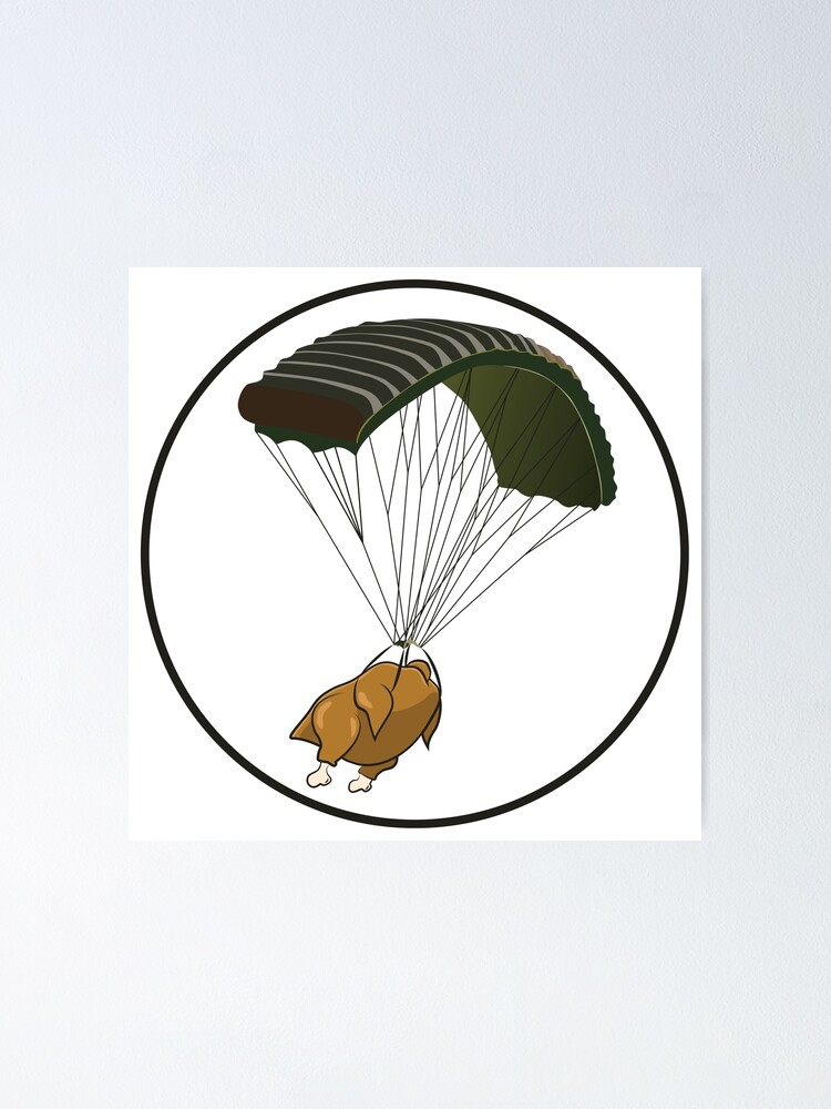 "Chicken Dinner parachute" Poster for Sale by Joshenaniganss | Redbubble