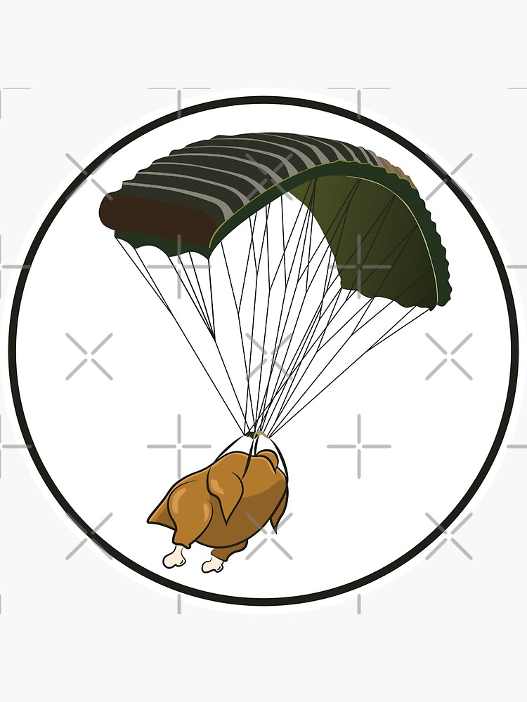 "Chicken Dinner parachute" Sticker for Sale by Joshenaniganss | Redbubble