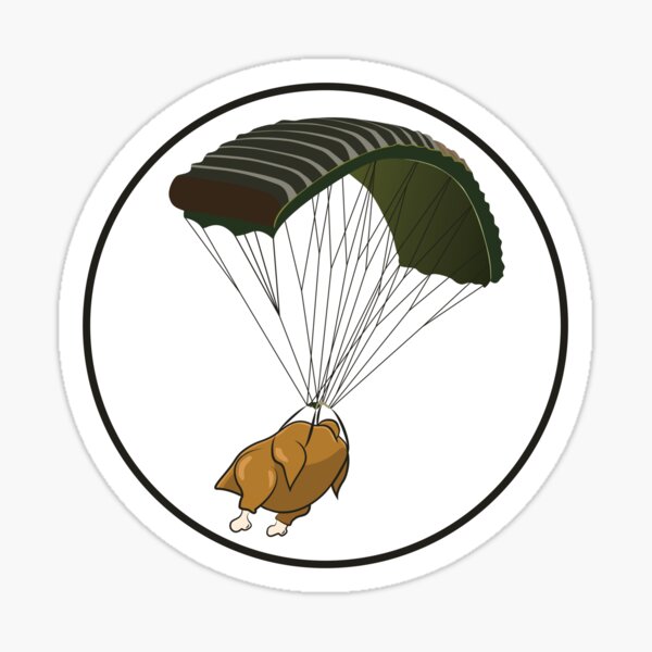 "Chicken Dinner parachute" Sticker for Sale by Joshenaniganss | Redbubble