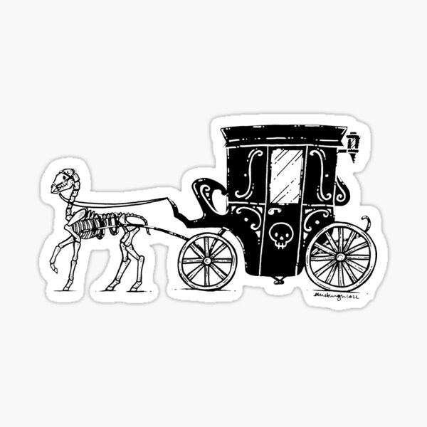 "Death Coach Trip" Sticker for Sale by Miss-A-McQ-Art | Redbubble