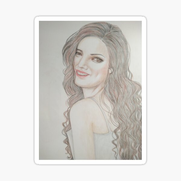 "The Beautiful Smiling Girl Posing Sideways" Sticker for Sale by ...