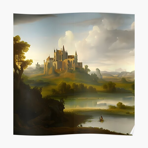 "Castle and Moat landscape" Poster for Sale by TPN-Designs | Redbubble