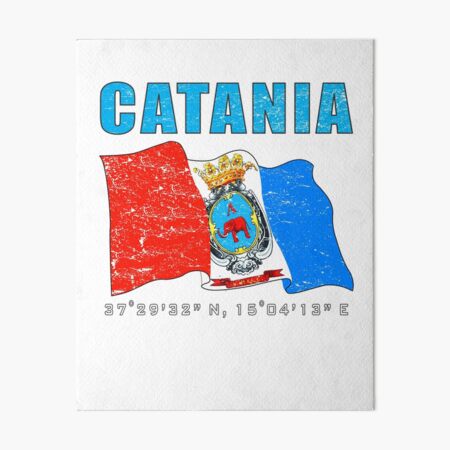 "Catania Sicily Italy Sicilian Flag" Art Board Print for Sale by ...