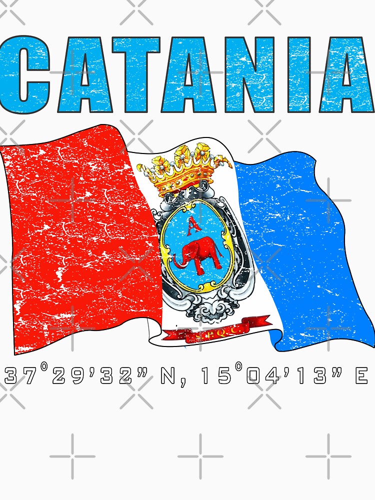 "Catania Sicily Italy Sicilian Flag" T-shirt for Sale by ...