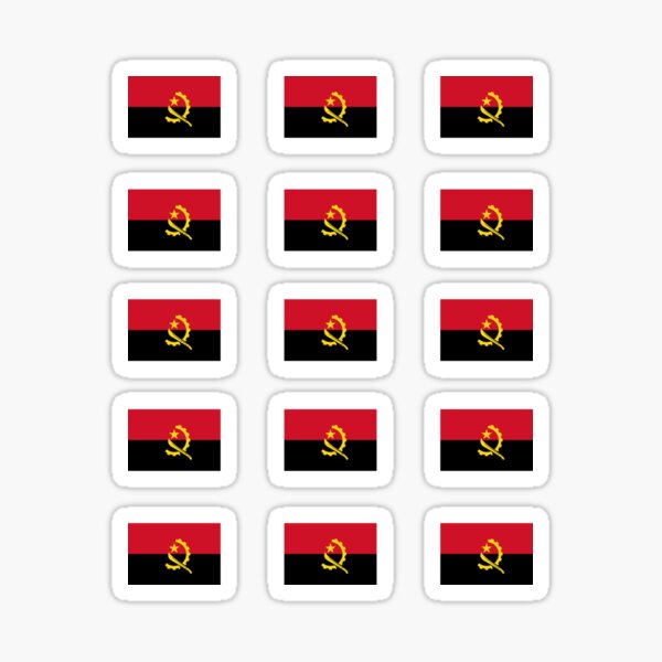 "Angola - Angolan Flag Pack" Sticker for Sale by FlagsWorld | Redbubble