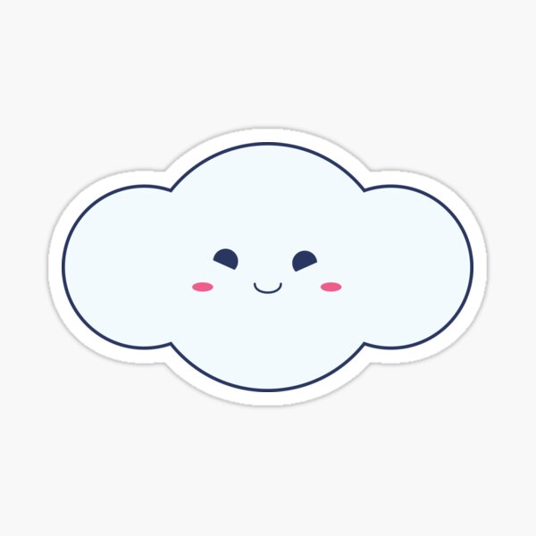 "very cute cloud" Sticker for Sale by thebadrandoms | Redbubble