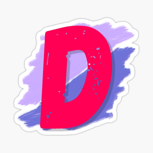 "The Letter D" Sticker for Sale by PixelBombs | Redbubble