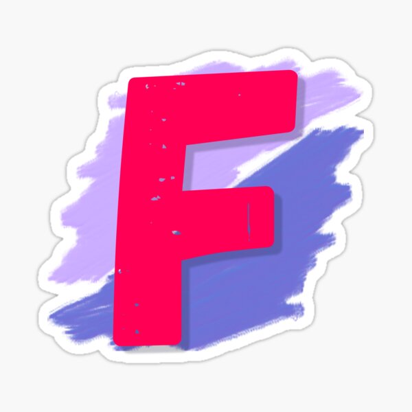 "The Letter F" Sticker for Sale by PixelBombs | Redbubble