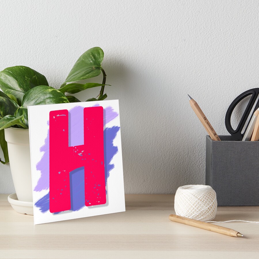 "The Letter H" Art Board Print for Sale by PixelBombs | Redbubble