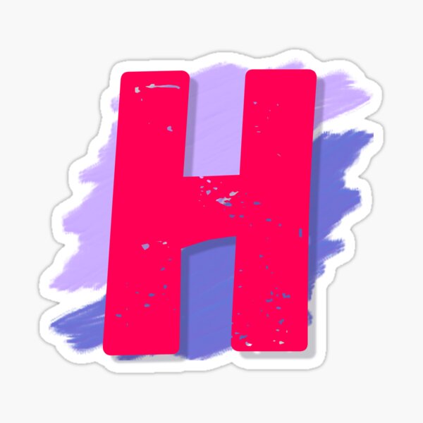 "The Letter H" Sticker for Sale by PixelBombs | Redbubble
