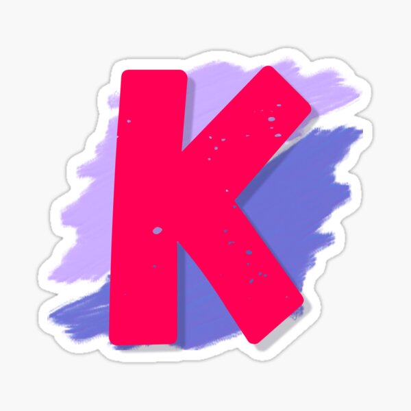 "The Letter K" Sticker for Sale by PixelBombs | Redbubble