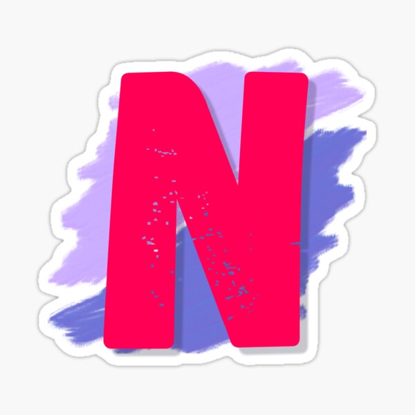 "The Letter N" Sticker for Sale by PixelBombs | Redbubble