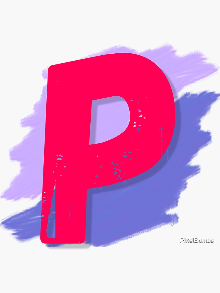 "The Letter P" Sticker for Sale by PixelBombs | Redbubble